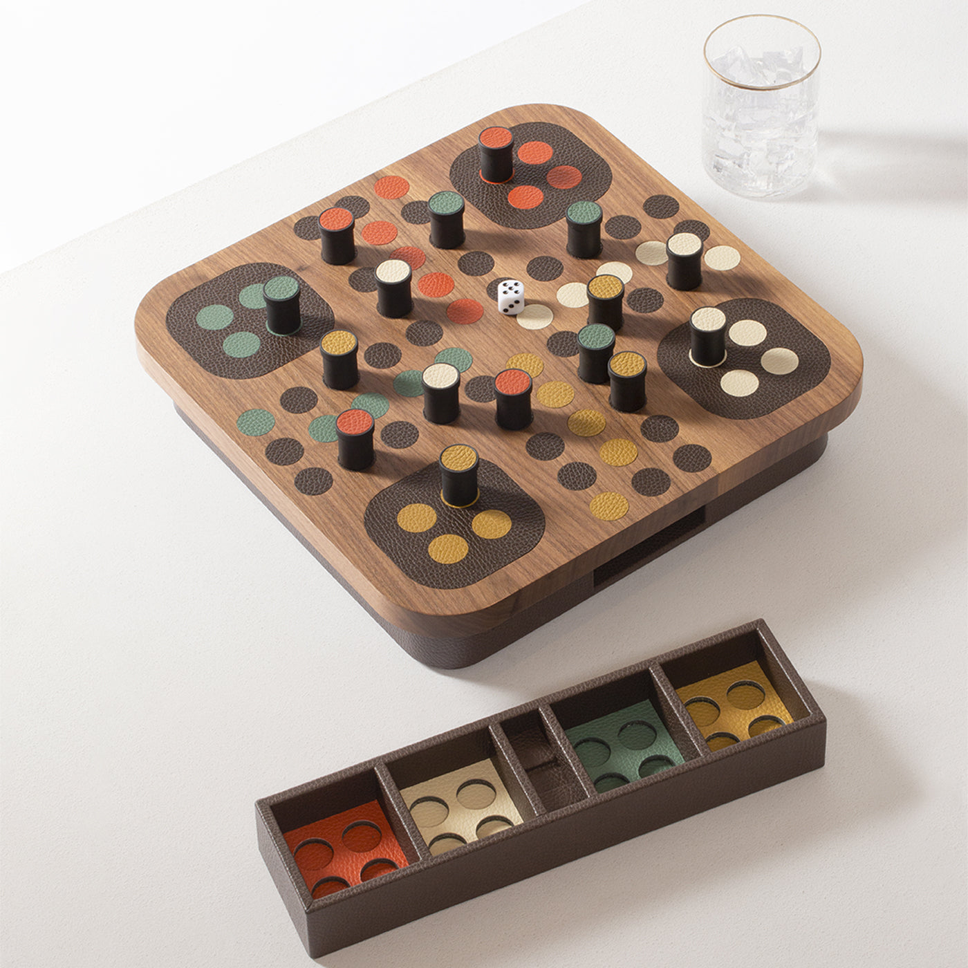 Delos Wood Ludo Game Set Giobagnara | Artemest