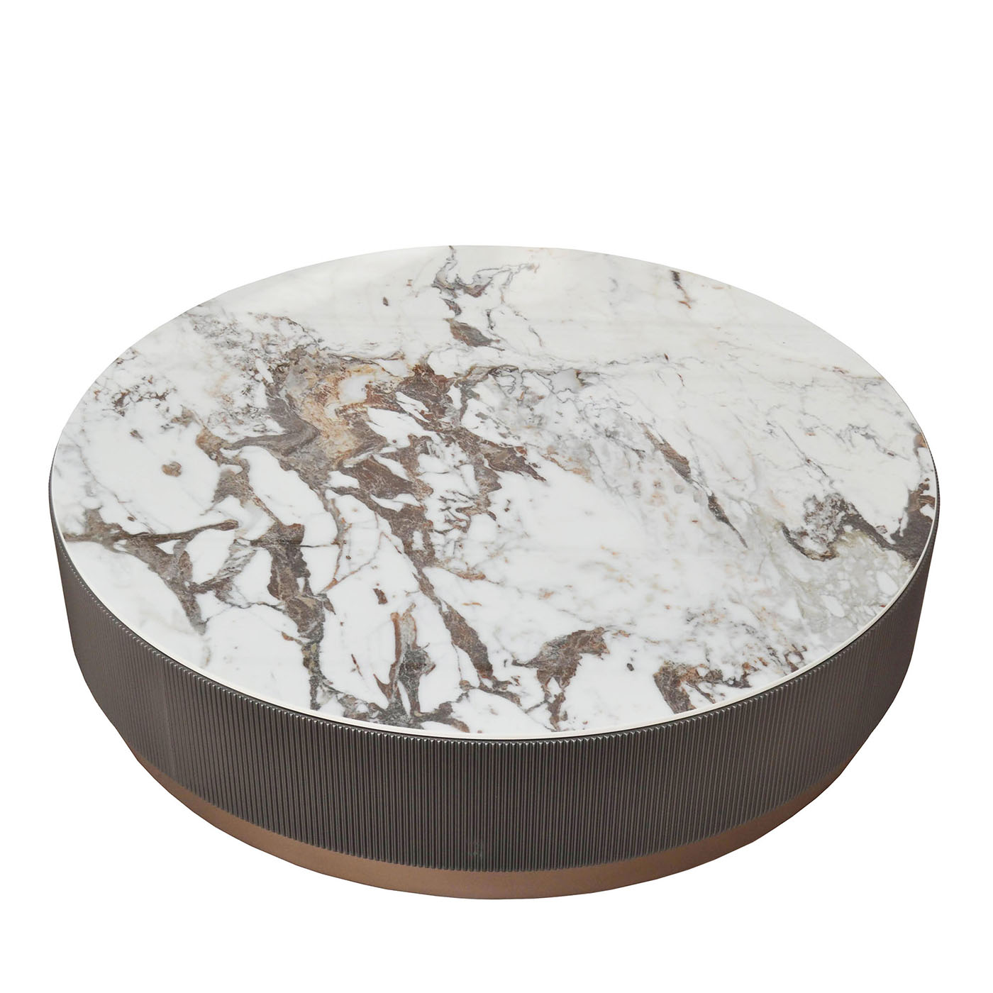 Italian Modern Round Large Coffee Table with Ceramic Top