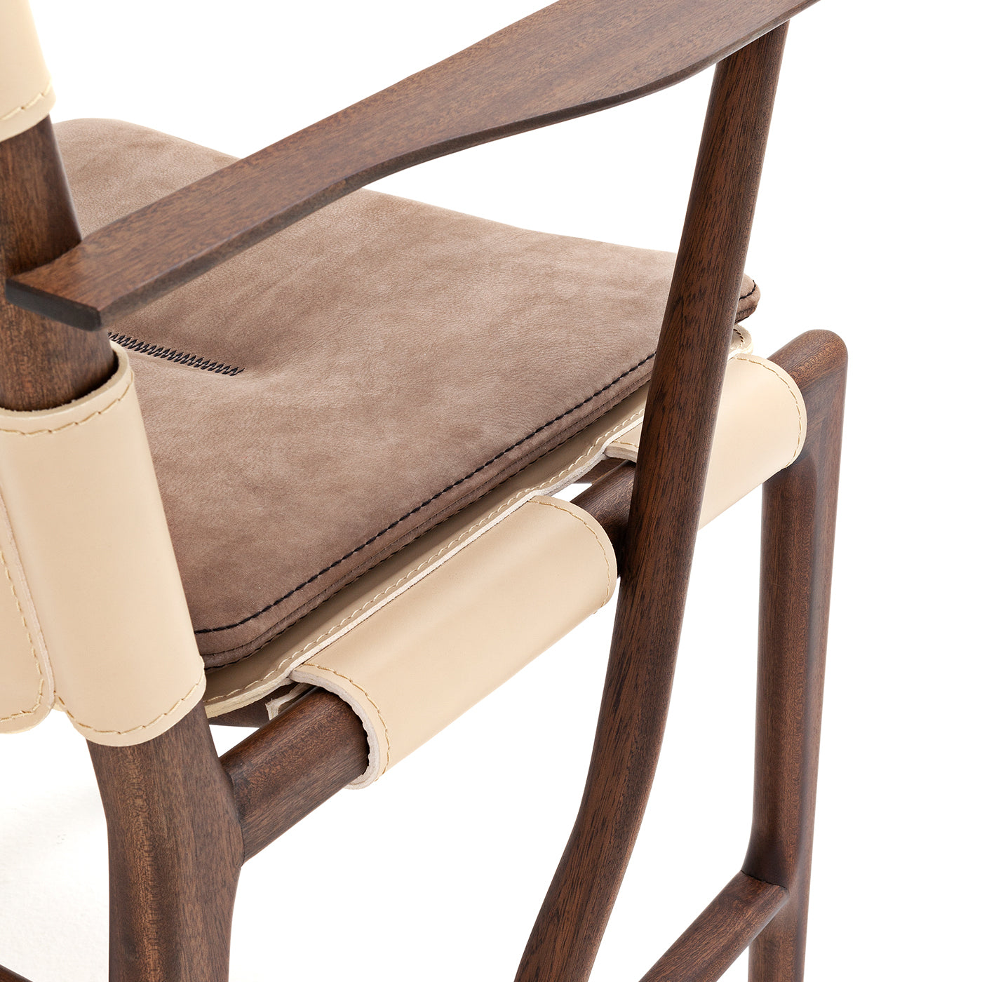 Levante Beige Chair with Armrests by Massimo Castagna Exteta | Artemest