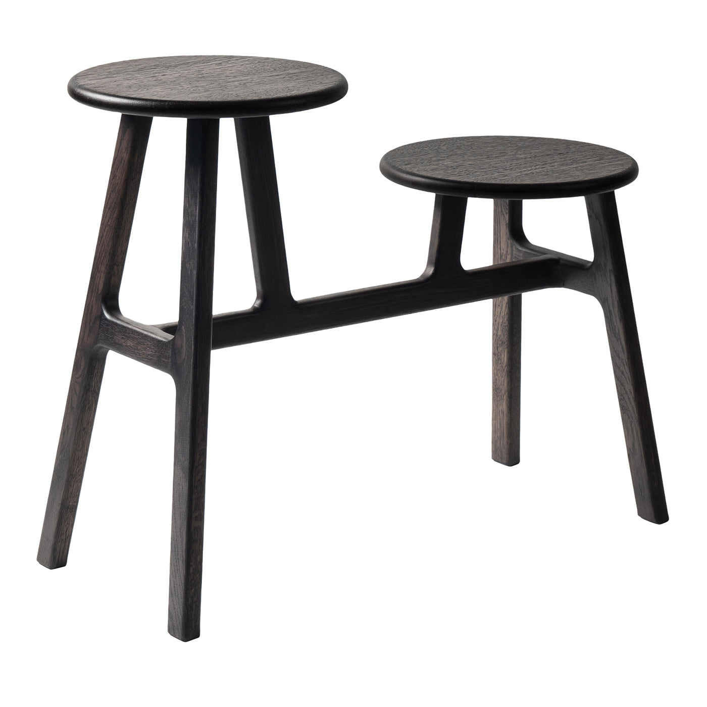 Trespolo Black Double Stool by Giulio Iacchetti Orografie | Artemest