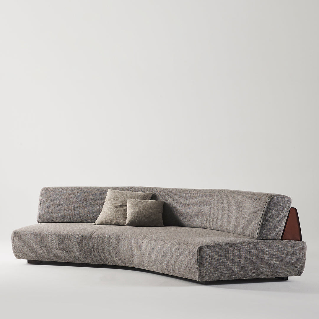 Mistral Curved Gray & Red Sofa Casa Covre | Artemest