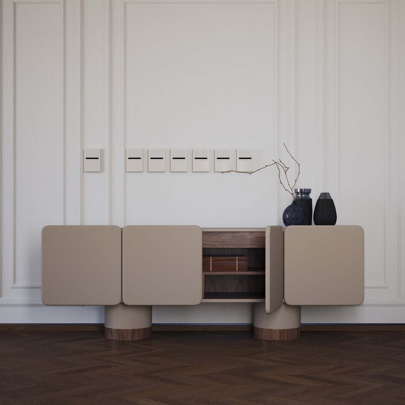 Venus Greige 4-Doors Sideboard Ultramobili | Artemest