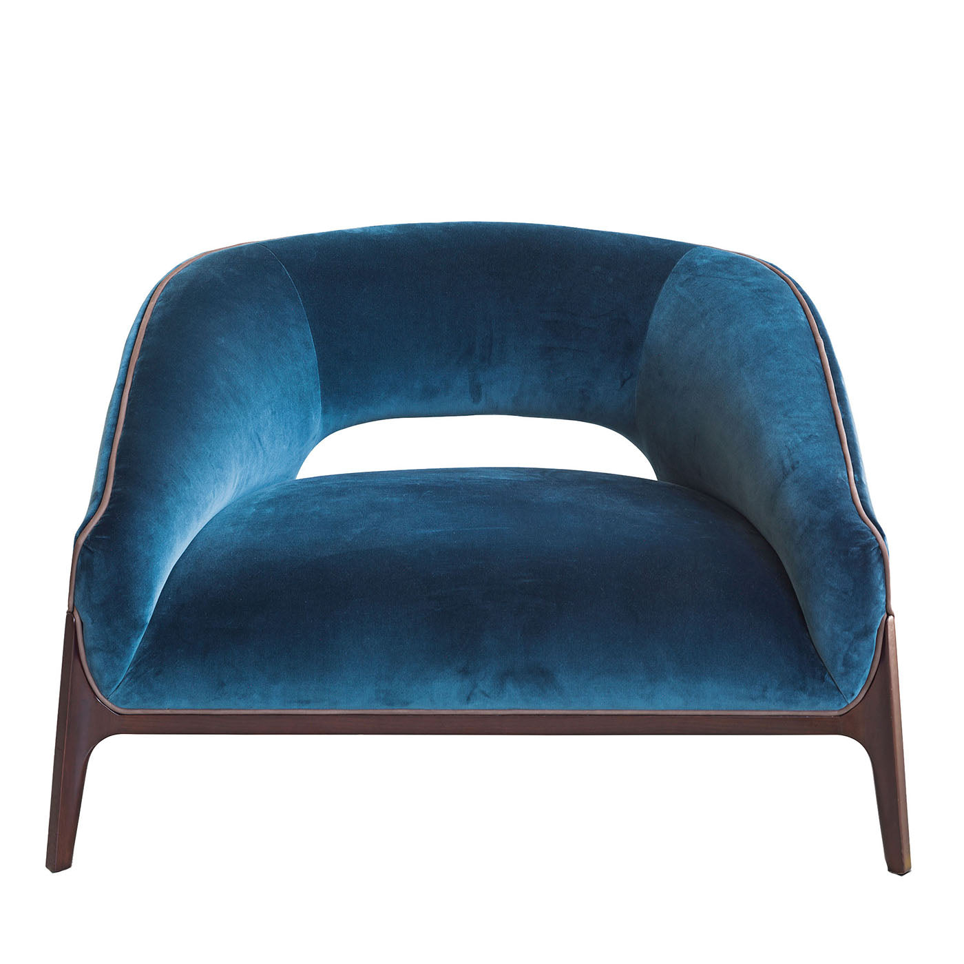 Blue Velvet Lounge Chair Provasi | Artemest