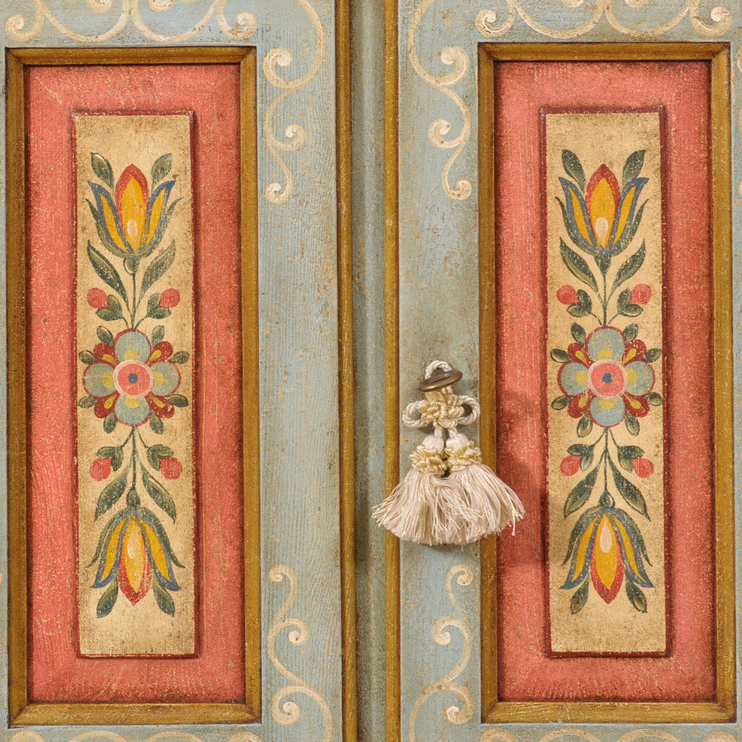 Tirolesi '700 Tyrolean Hand-Painted Sideboard Vangelista 1960 | Artemest