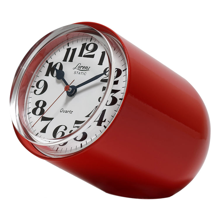 Static Red Table Clock by Richard Sapper Lorenz Static | Artemest