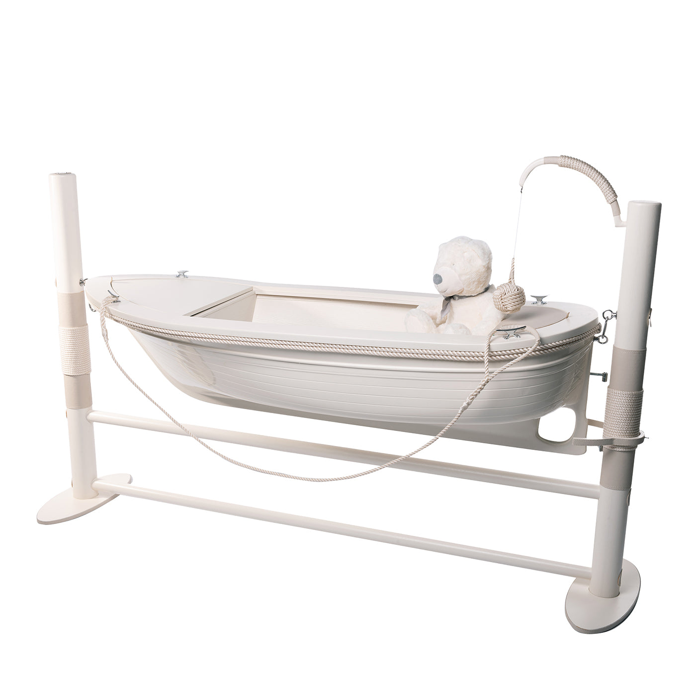 La Barchetta Boat-Shaped White Cradle/Writing Desk Marricreo | Artemest