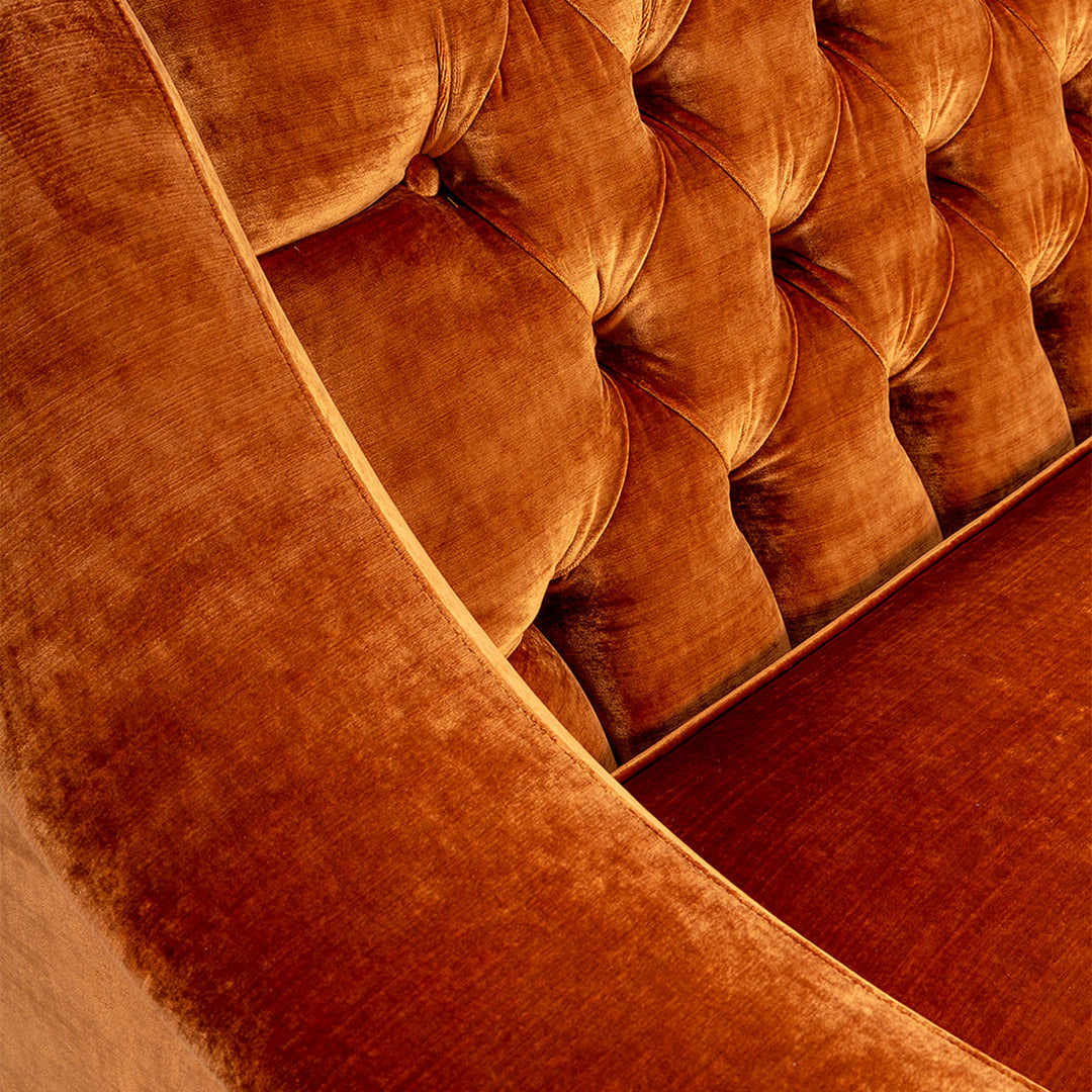 Elba Rust Velvet Sofa Porte Italia | Artemest