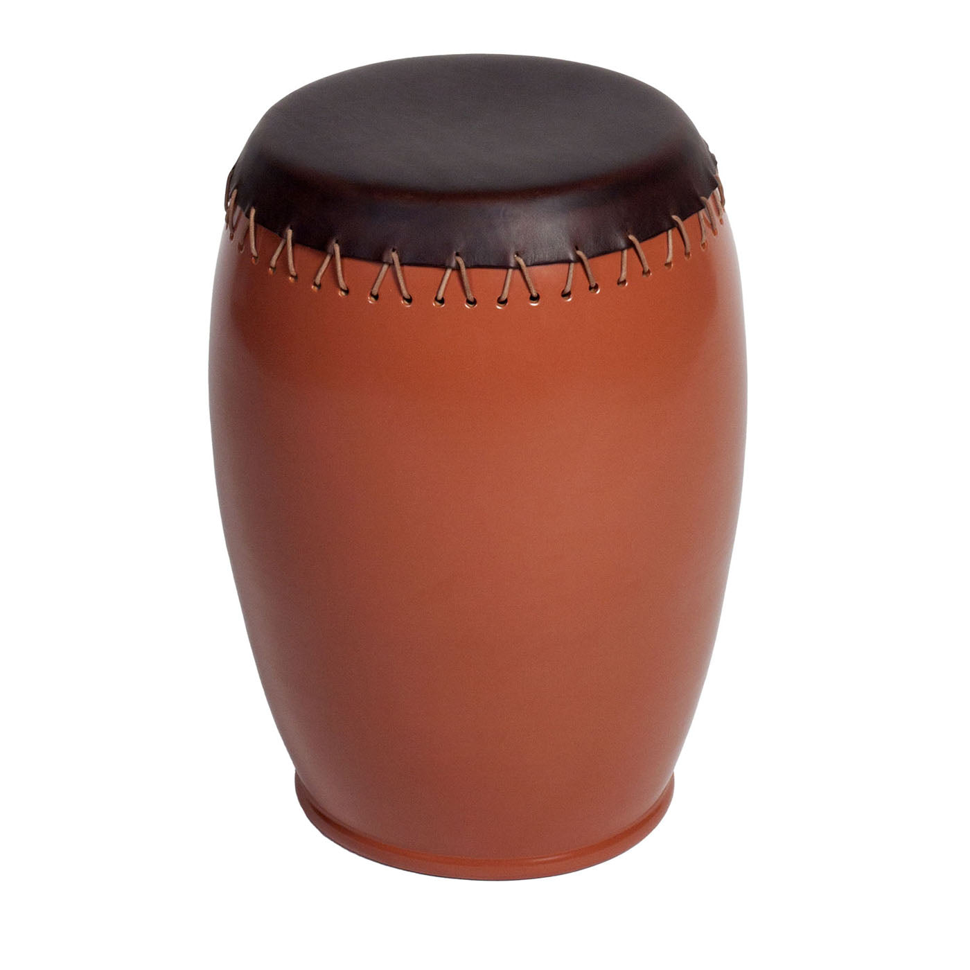 Bombo Brown and Red Stool e by Nestor Perkal Oscar Maschera | Artemest