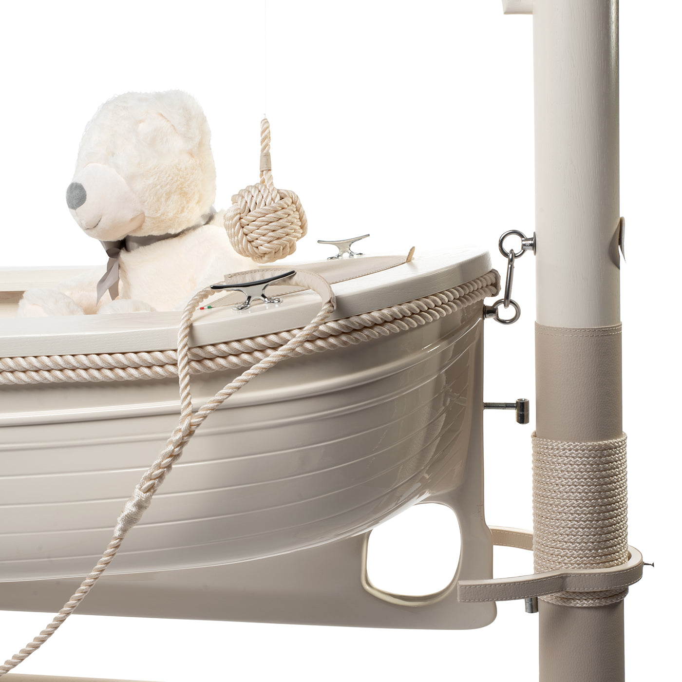 La Barchetta Boat-Shaped White Cradle/Writing Desk Marricreo | Artemest