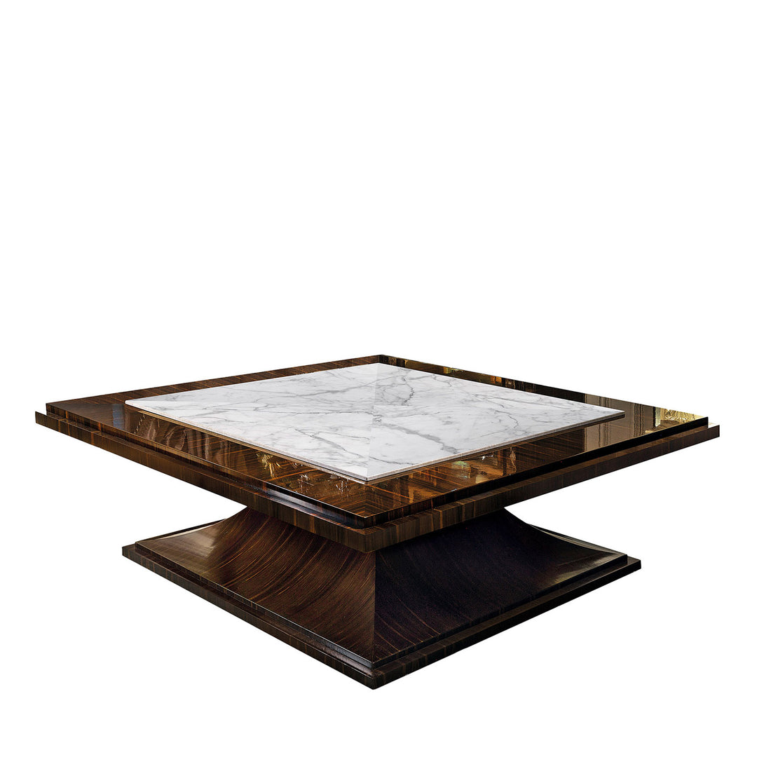 Bocote Wood and Marble Coffee Table Provasi | Artemest