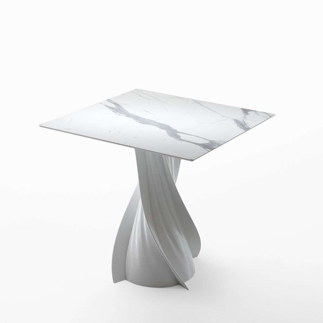 Soho Reverse Marble Finish Bioplastic Bistro Table Elli | Artemest