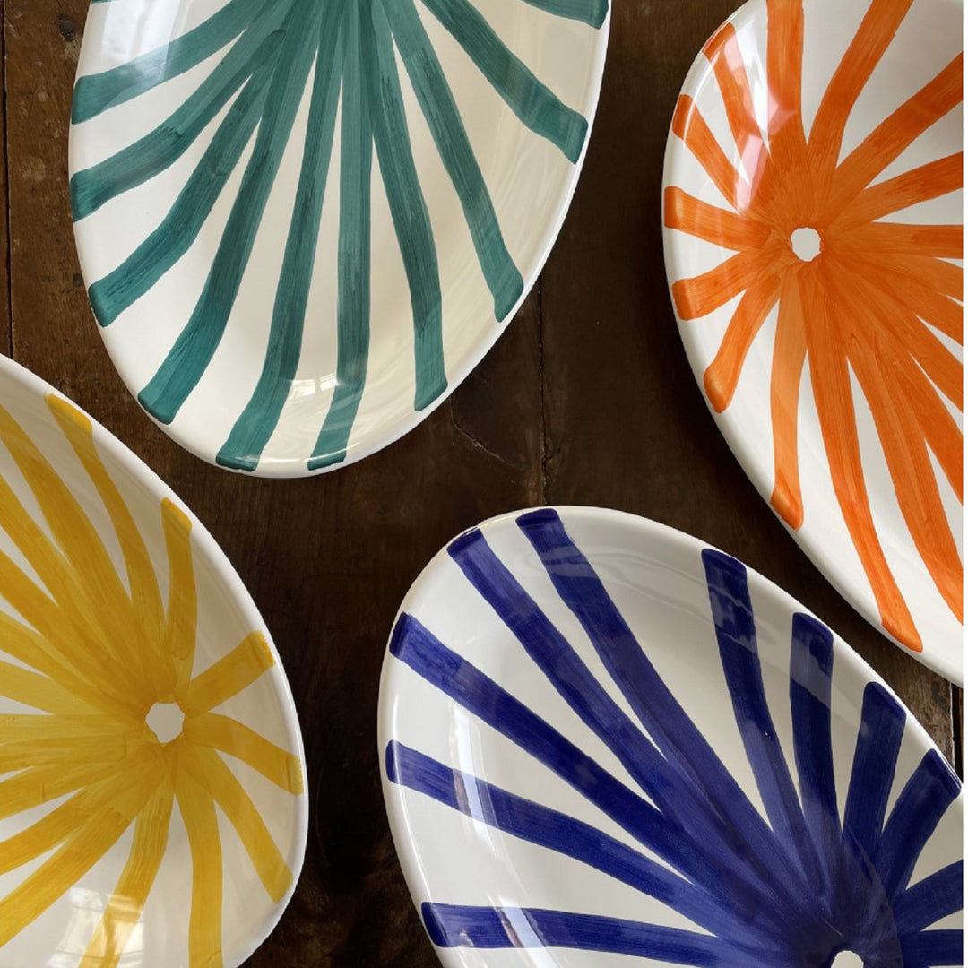 Blue Sun Oval Serving Plate Lab Design | Artemest