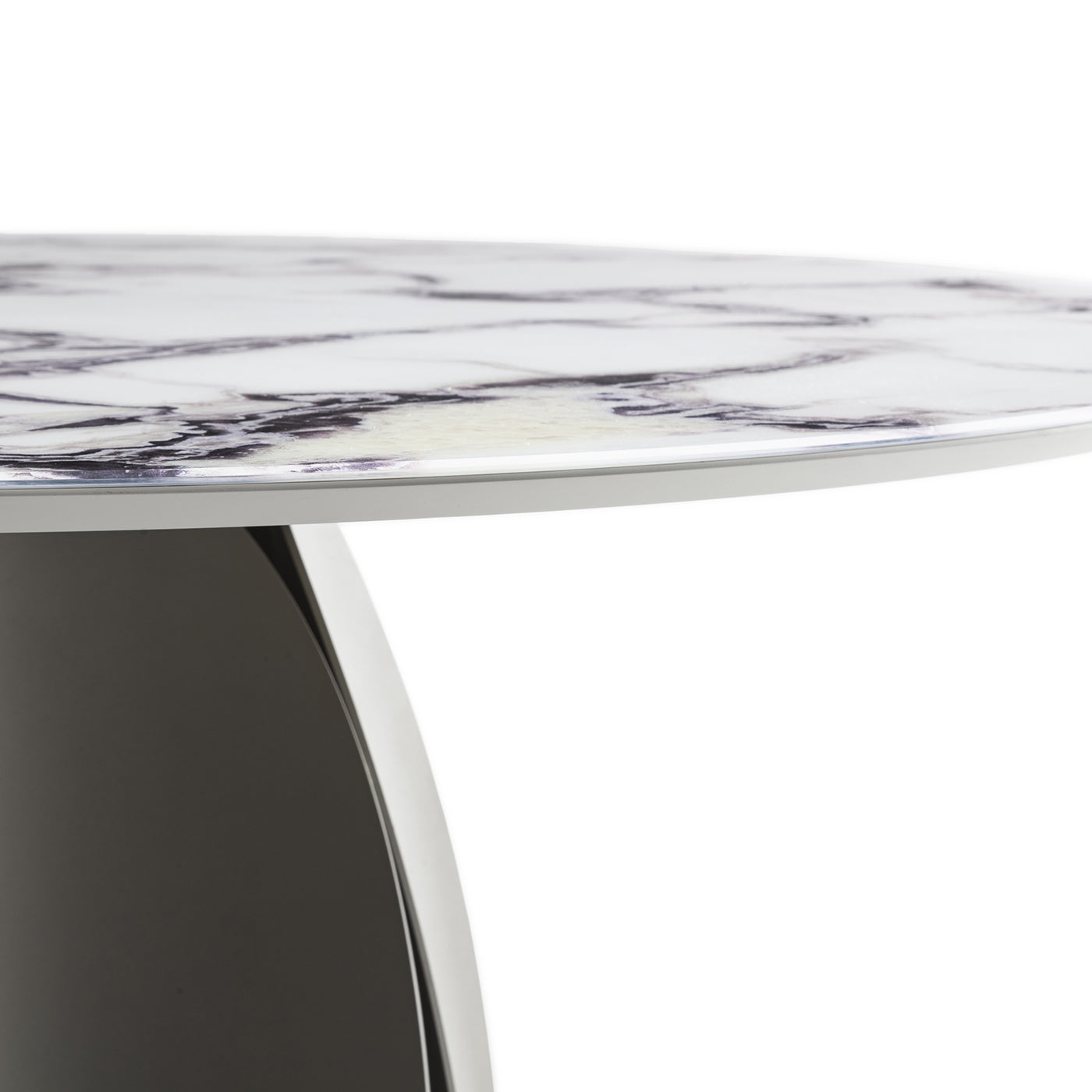 Tulipano Small Round Trinity Marble-Effect Table Morica Design | Artemest