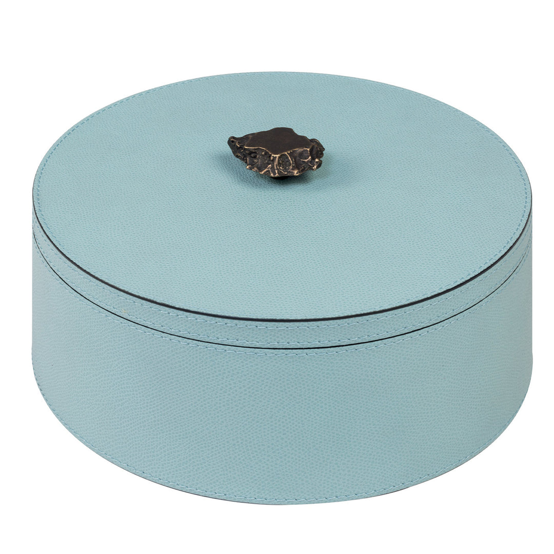 Ambretta Light Blue Large Round Tall Box Giobagnara | Artemest