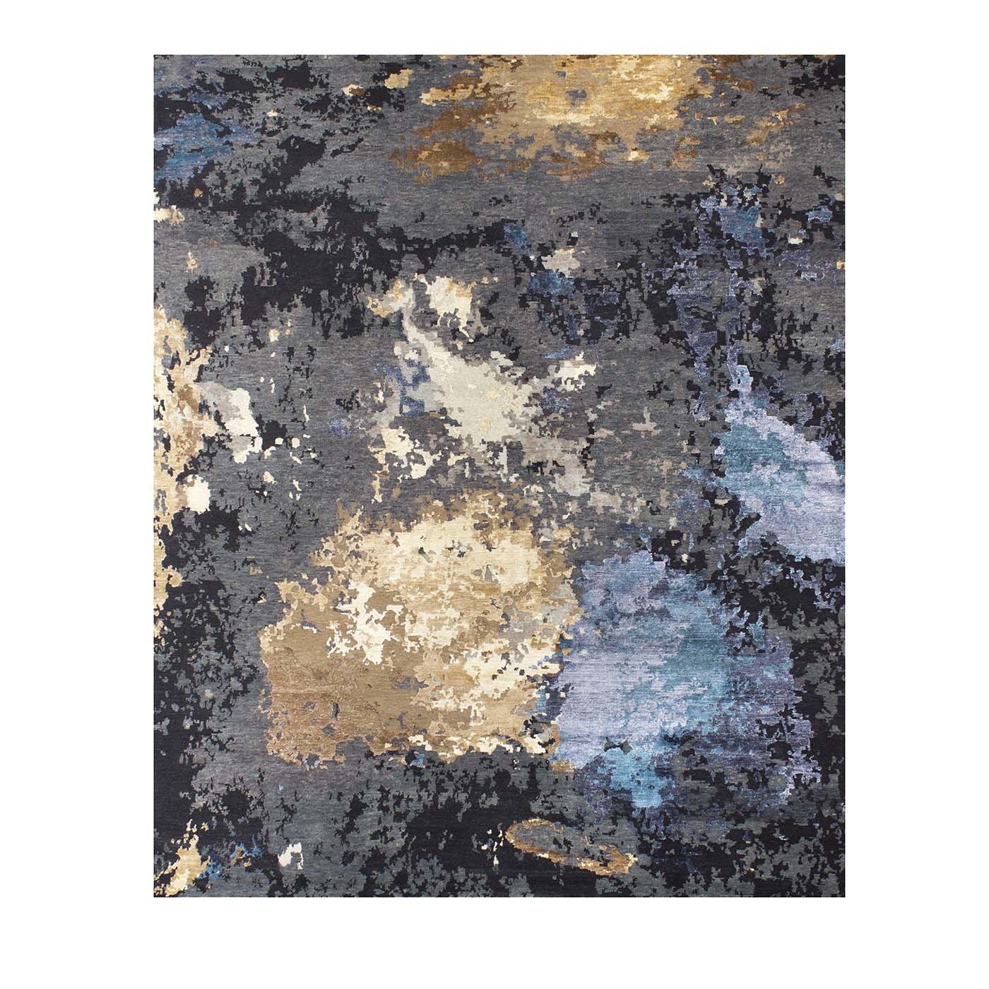 Elite Charcoal Blue Gold Rug Sitap Carpet Couture Italia | Artemest