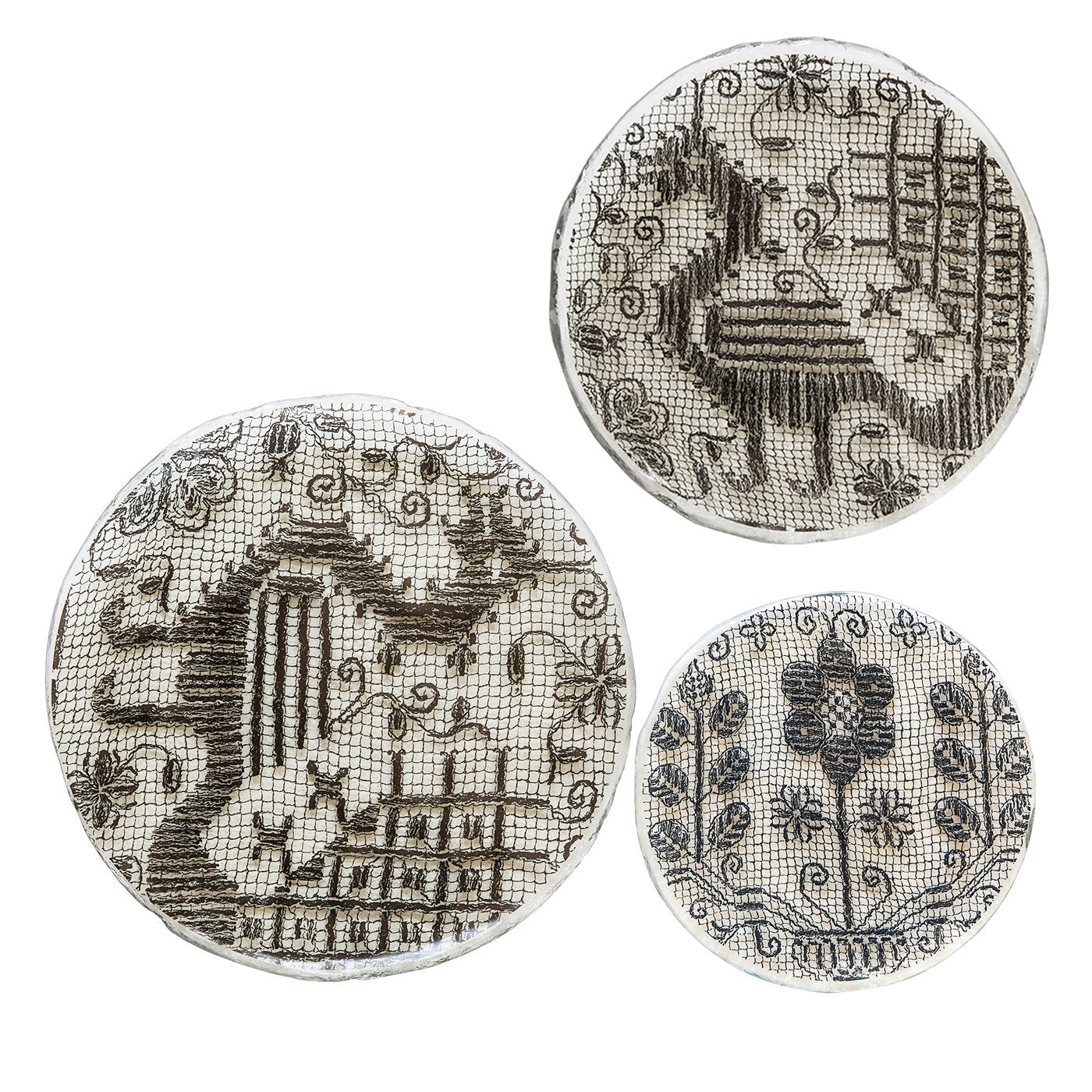 Set of 3 Filet Plates #2 Le Botteghe su Gologone | Artemest