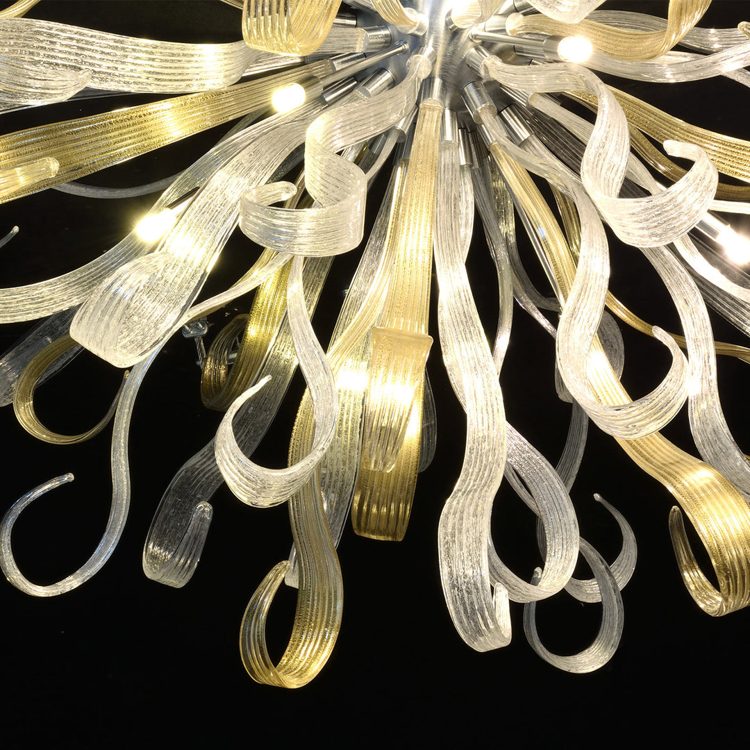 Large Silver and Gold Ducale Ceiling Light LuceVetro | Artemest