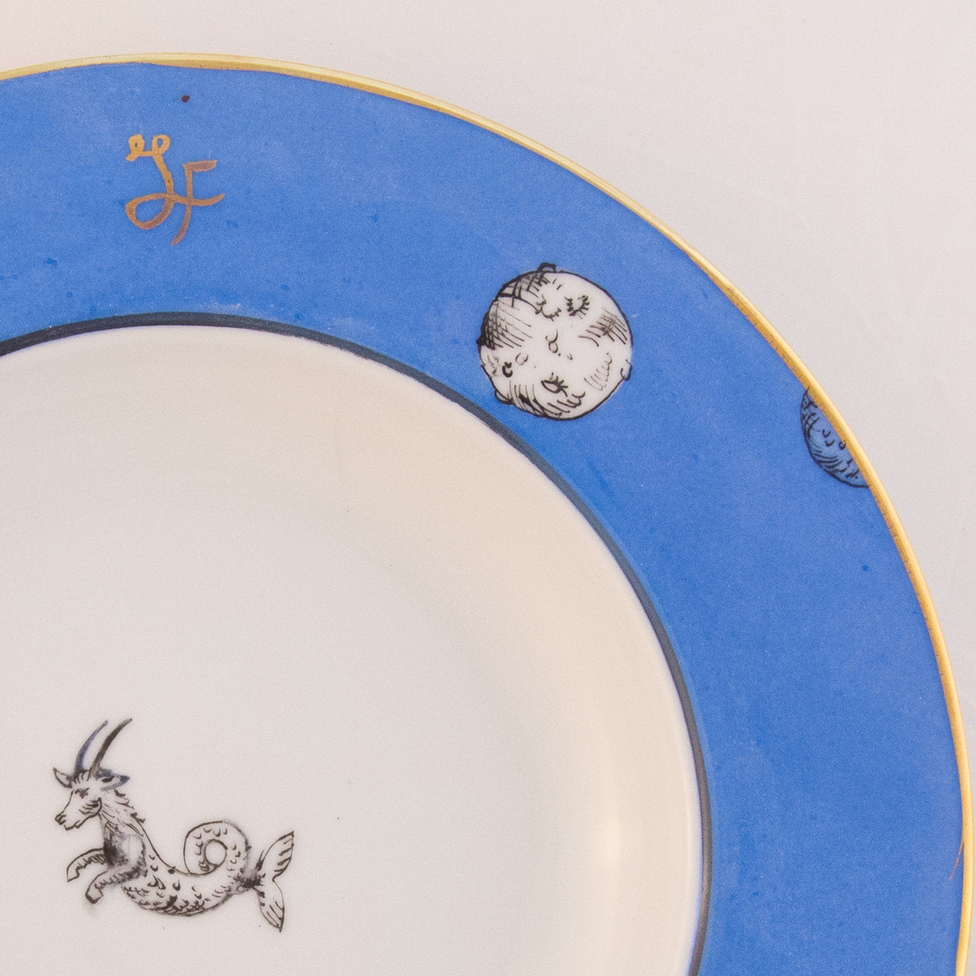 Zodiac Capricorn Soup Plate Lithian Ricci | Artemest
