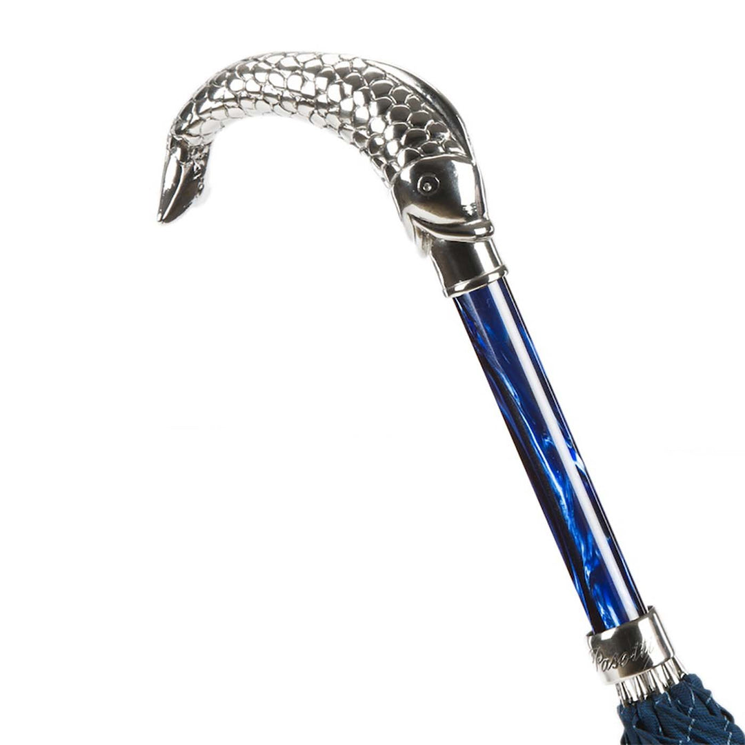 Blue Umbrella with Fish Handle Pasotti | Artemest
