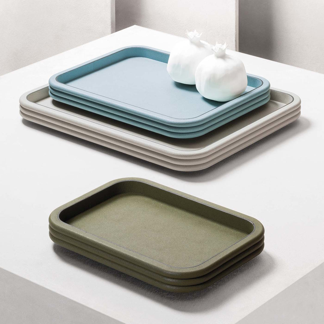 Scala Medium Rectangular Light Blue Tray Giobagnara | Artemest