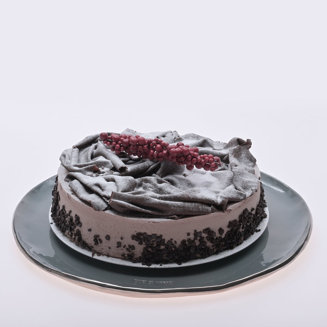 Set of 2 Gray Ceramic Tray with Gold Rim Casarialto | Artemest