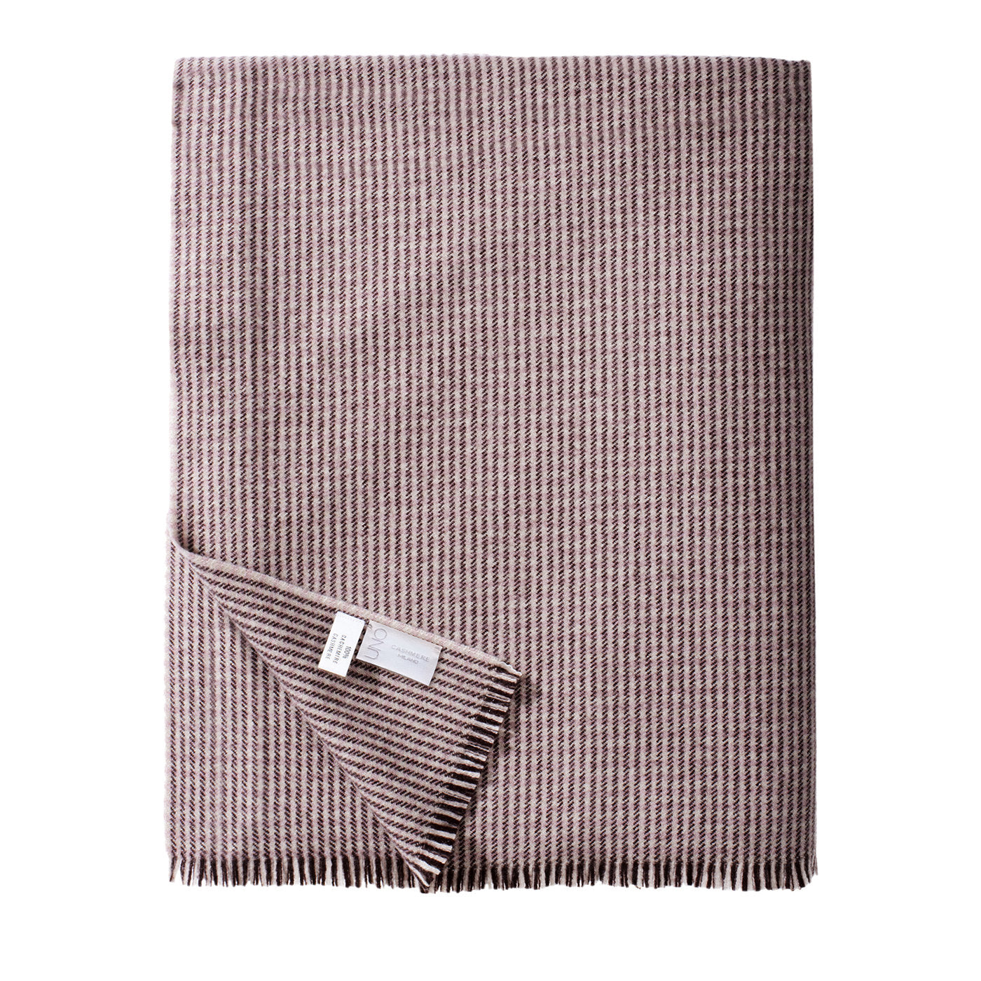 Couverture en cachemire pied-de-poule mauve moyen UnoCashmere | Artemest