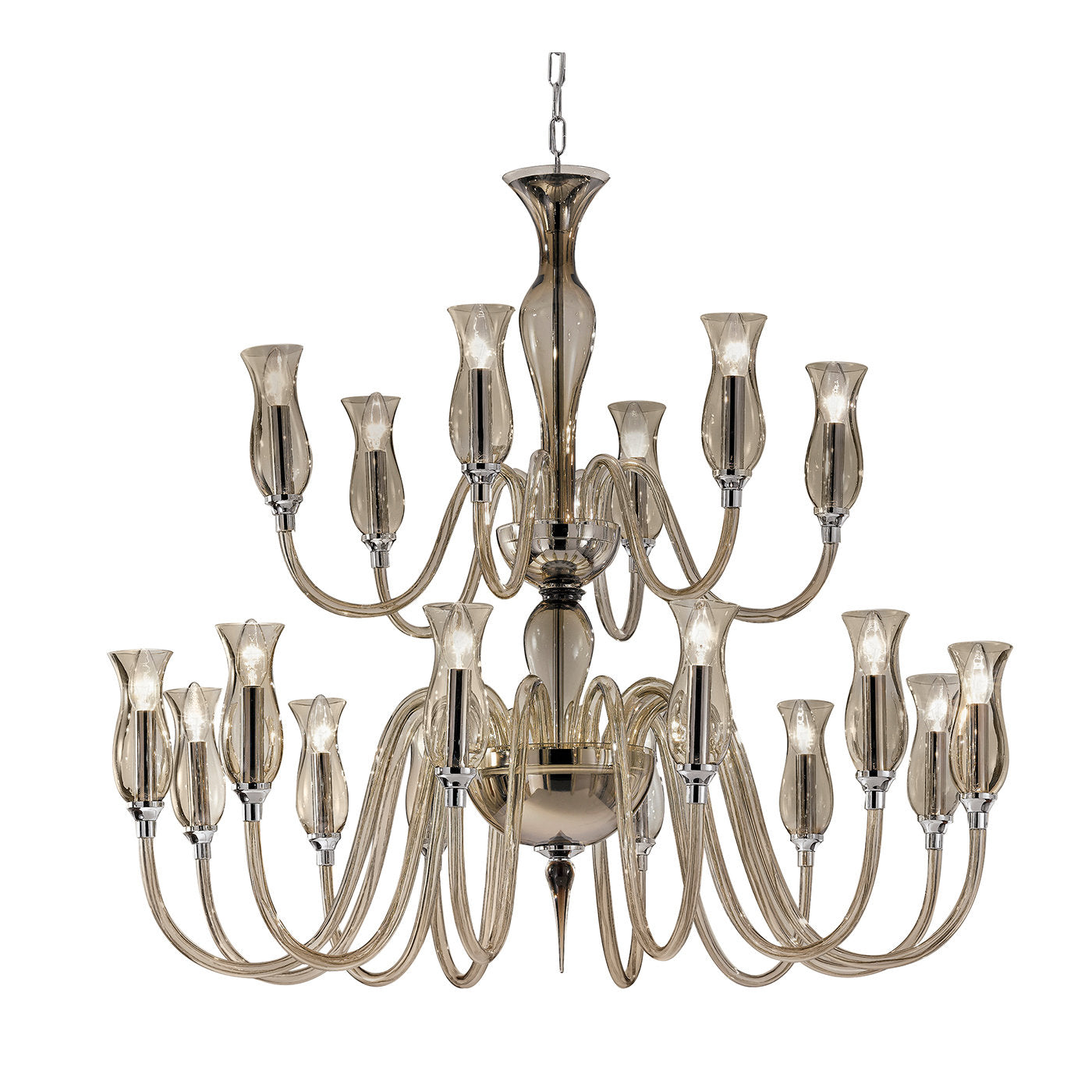 Araña de 18 luces Teodato Smoky Sylcom | Artemest