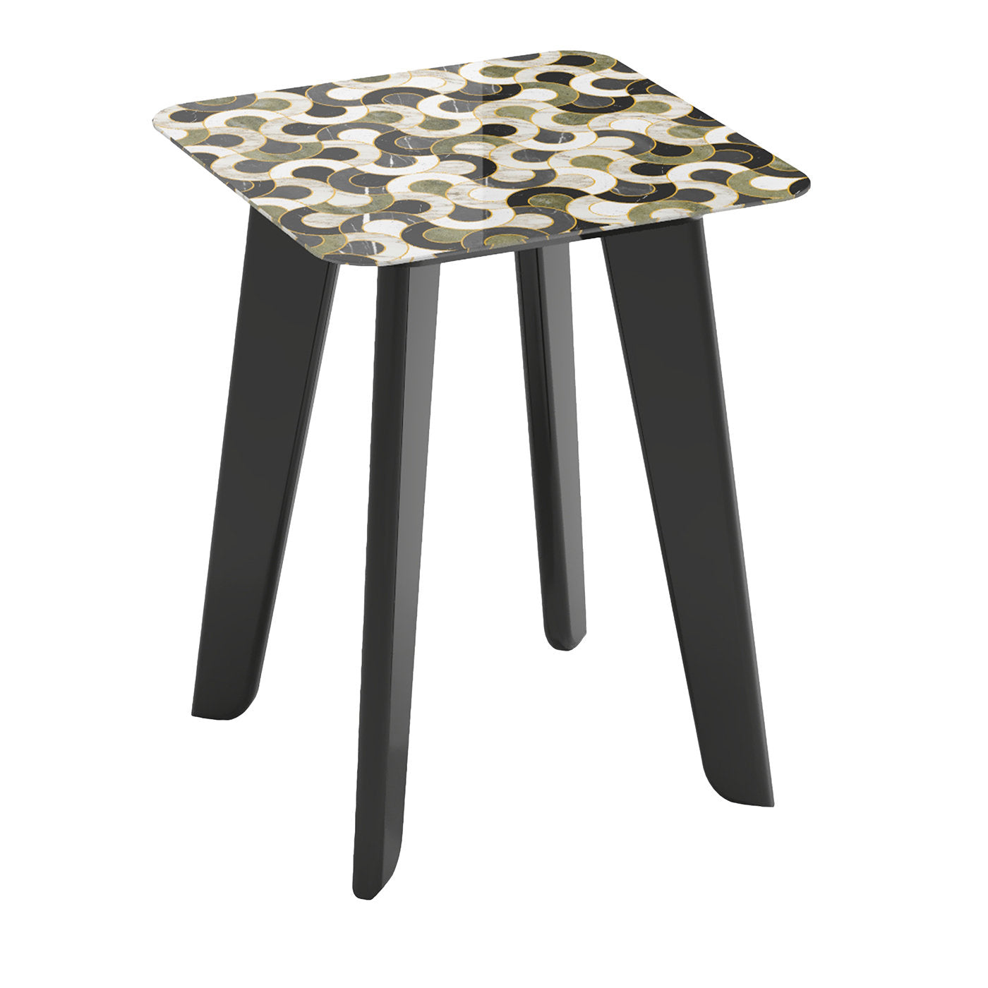 Owen Tall Square Side Table with Green Top Sicis | Artemest