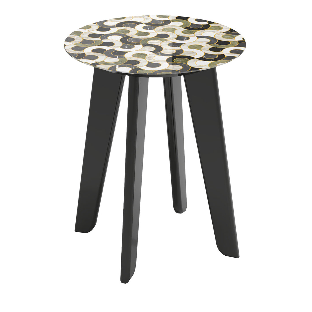 Owen Tall Round Side Table with Green Top Sicis | Artemest