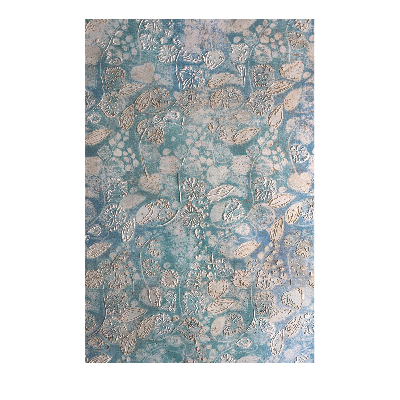 Vite Light Blue Hand Painted Wallpaper Fabscarte | Artemest