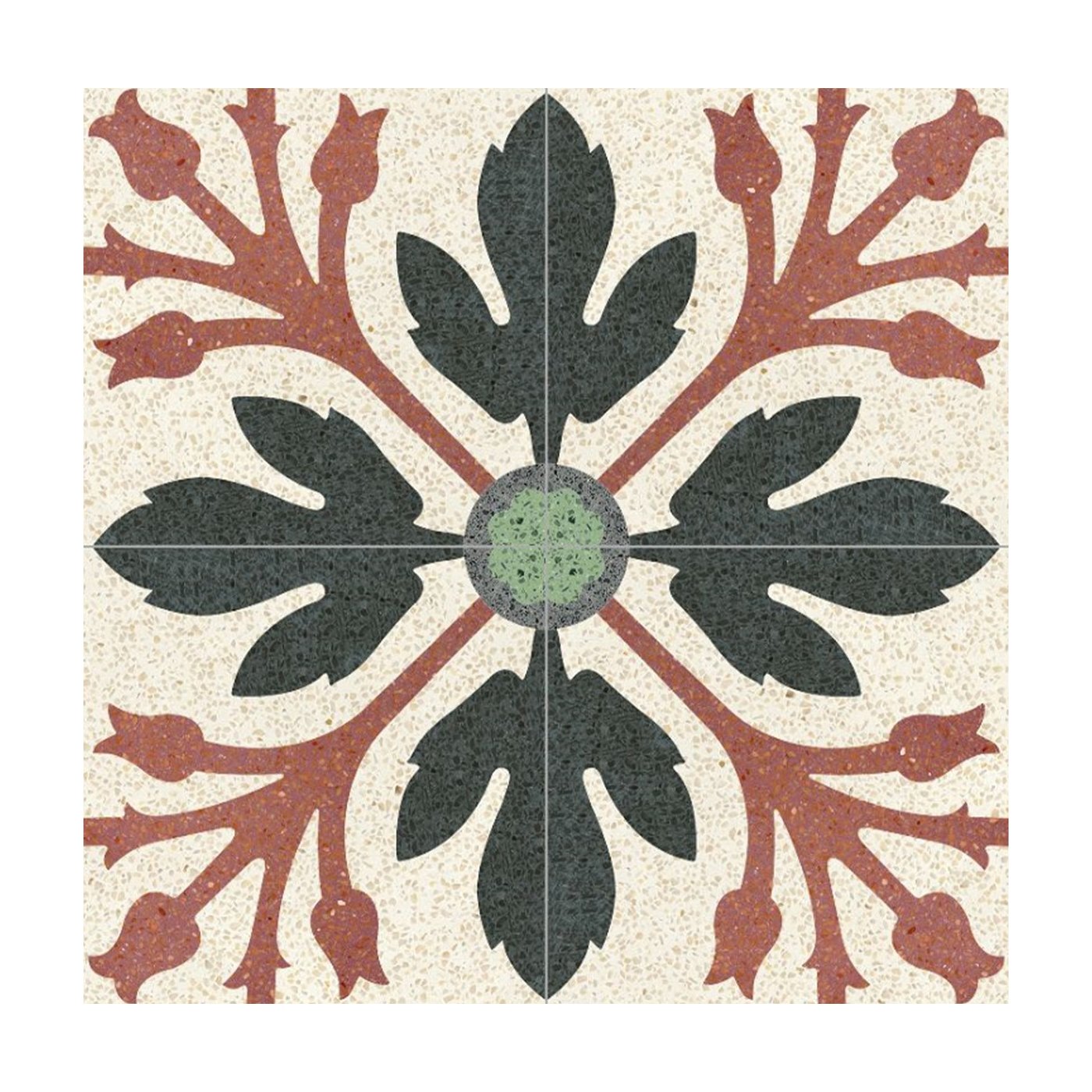 Flores Set of 25 Terrazzo Tiles Romano | Artemest