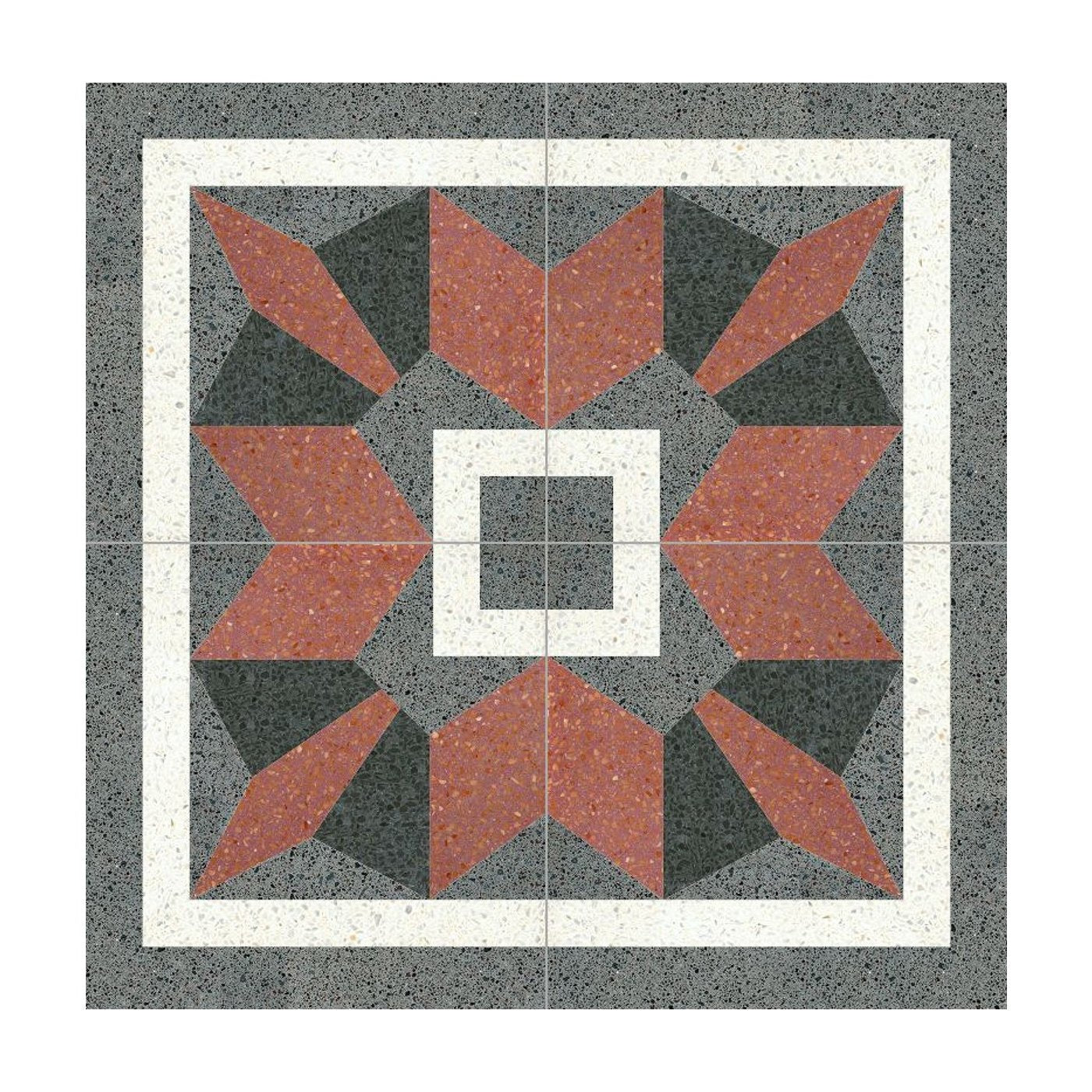 Trapezo Set of 25 Terrazzo Tiles Romano | Artemest