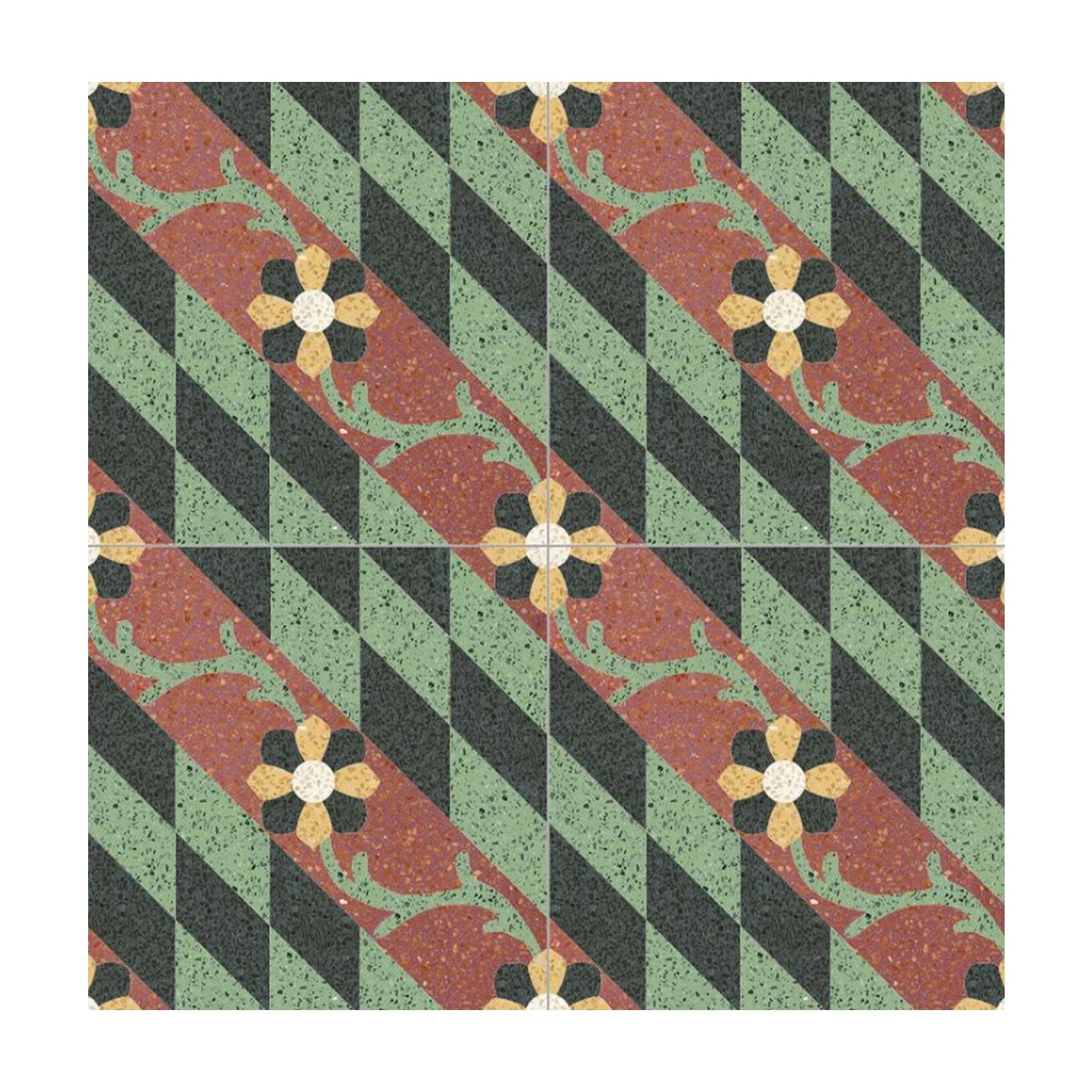 Salvador Set of 16 Terrazzo Tiles Romano | Artemest