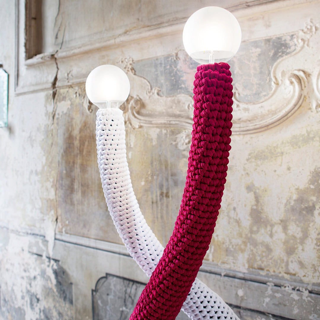 Penelope Burgundy Floor Lamp Fisionarte | Artemest