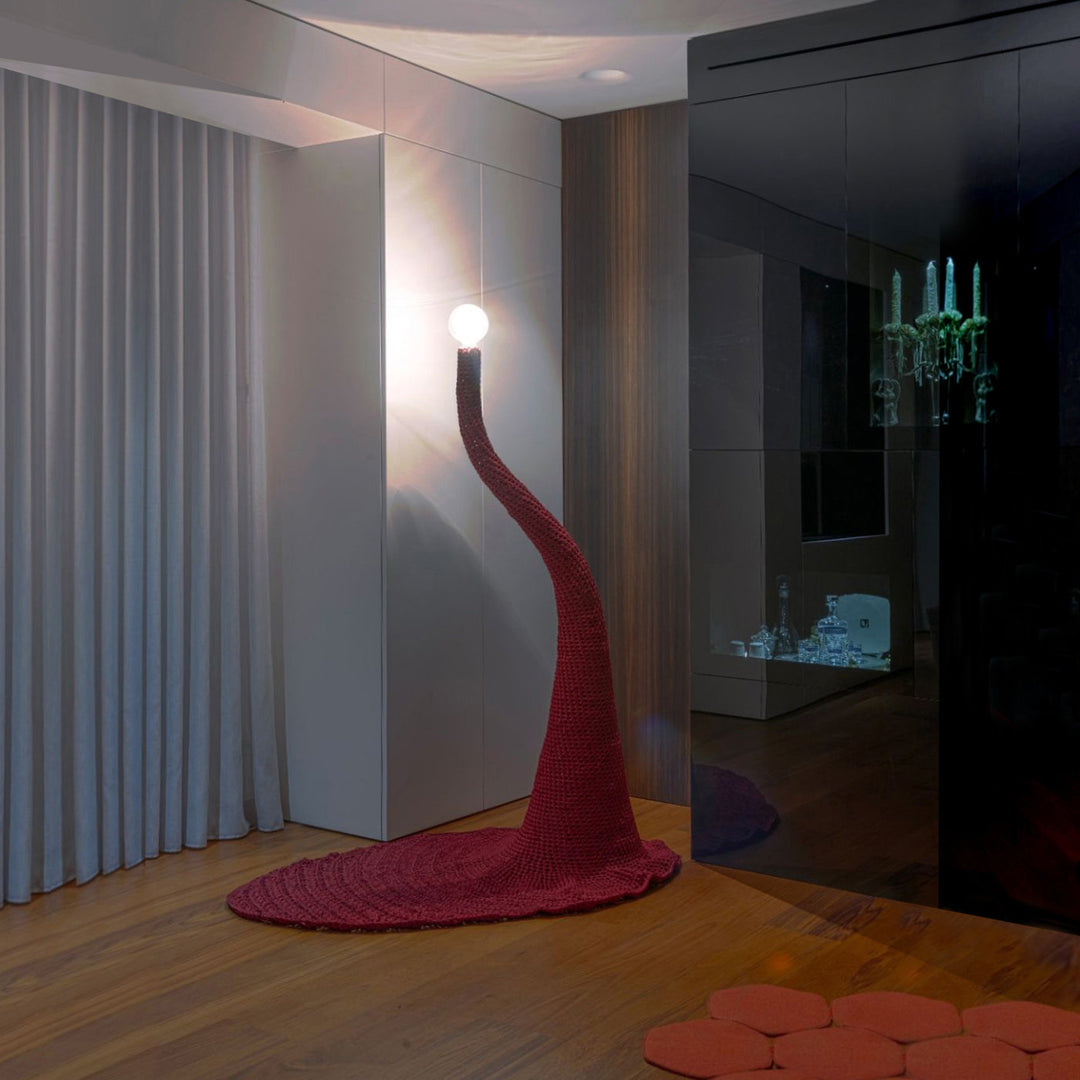 Penelope Burgundy Floor Lamp Fisionarte | Artemest