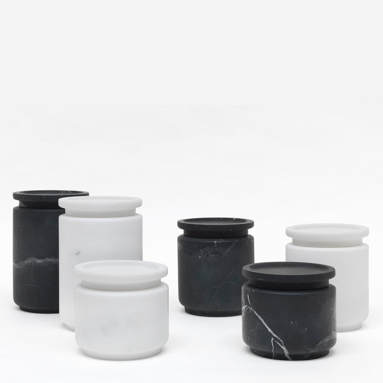 Pyxis Small Black Marquina Jar by Ivan Colominas MMairo | Artemest