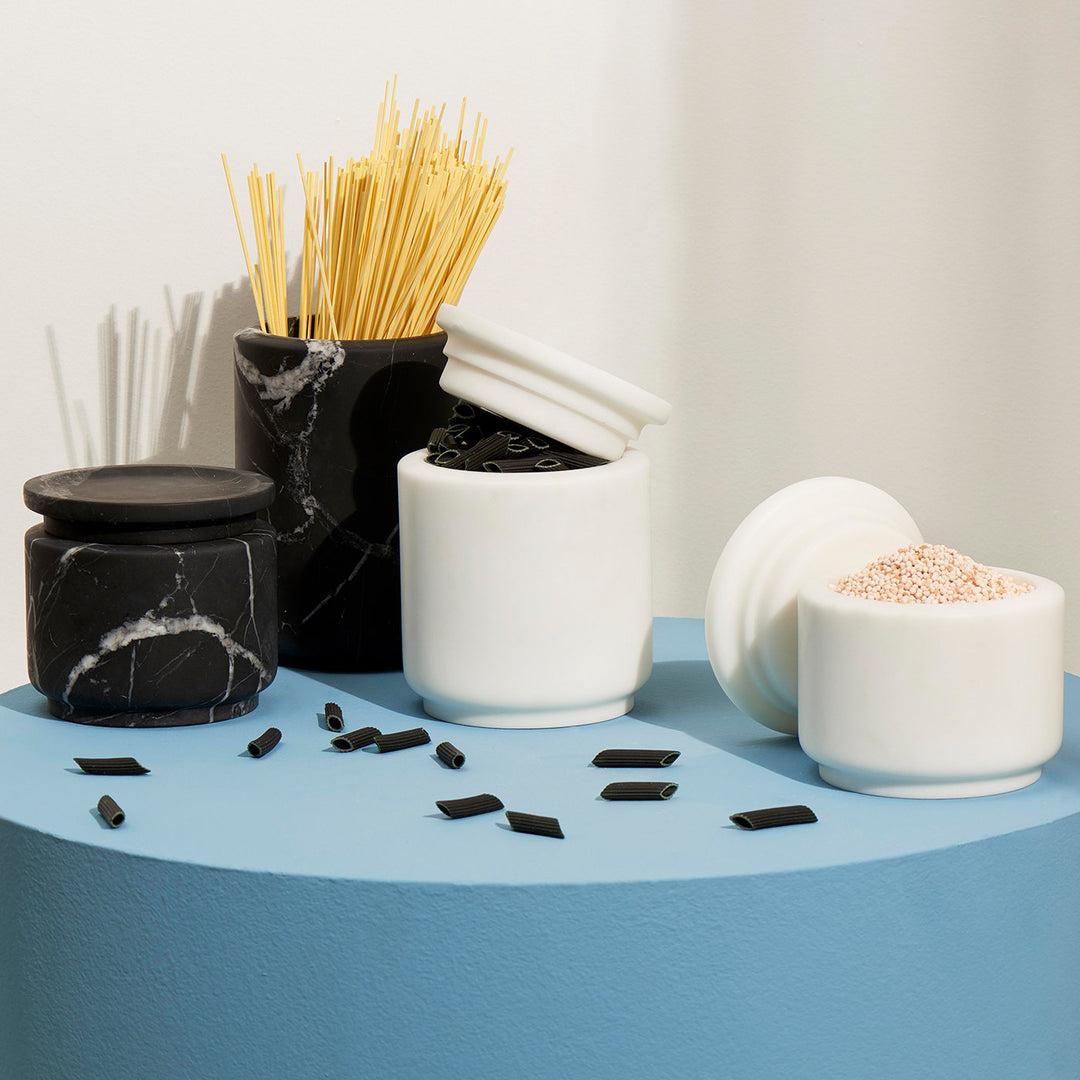 Pyxis Small Black Marquina Jar by Ivan Colominas MMairo | Artemest