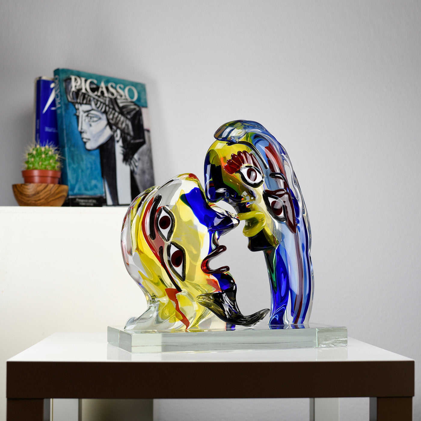 Il Bacio Polychrome Glass Sculpture Effe Vetreria Artistica | Artemest