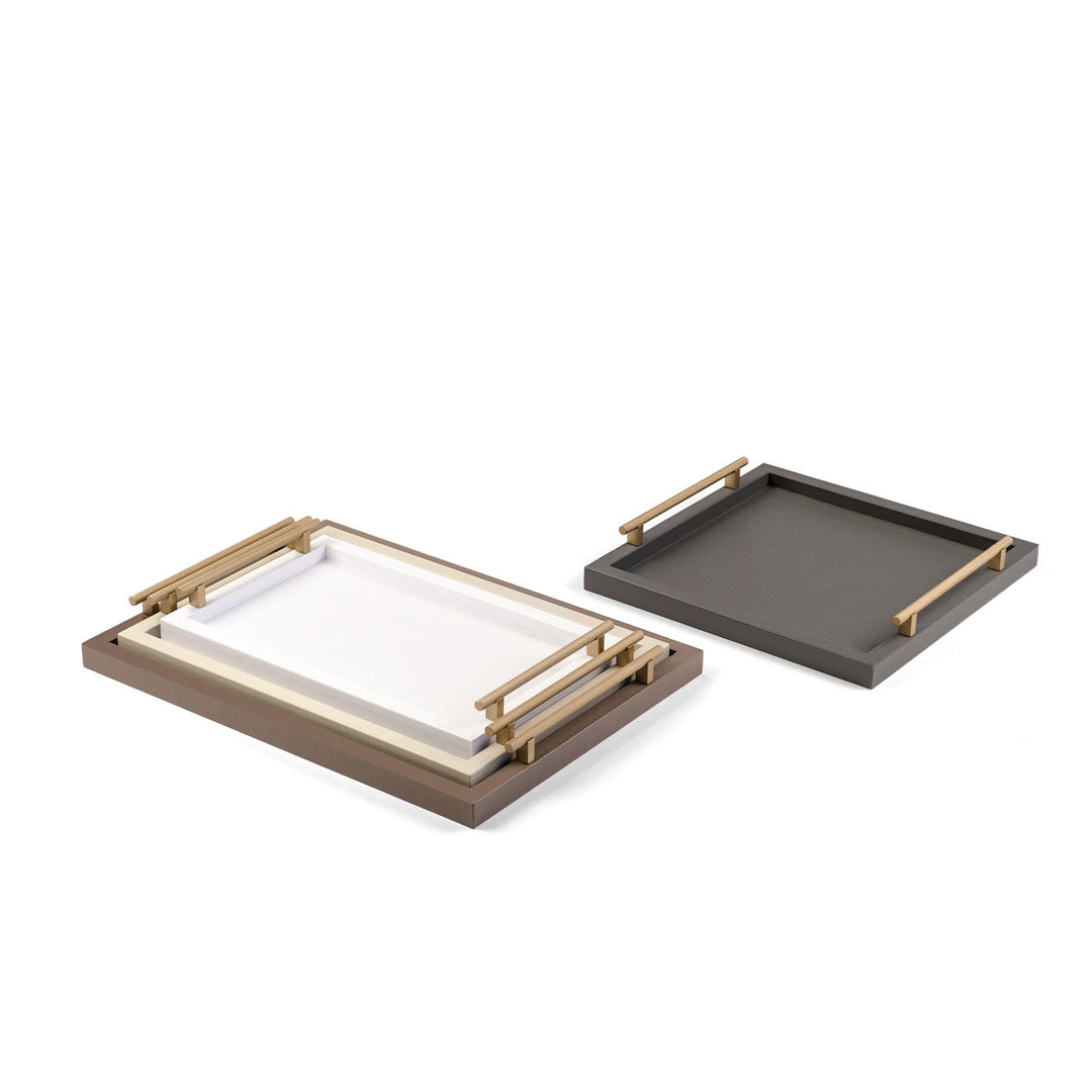 Dafne Small Rectangular White Tray Pinetti | Artemest