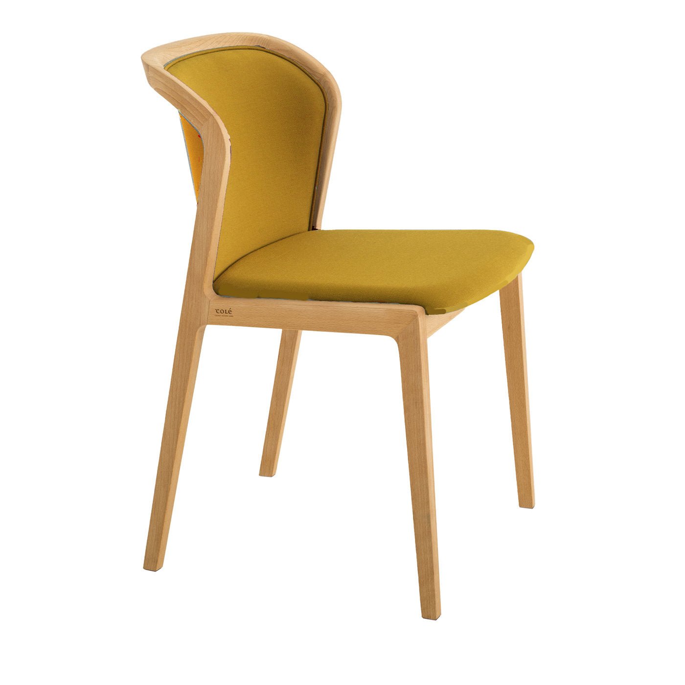 Vienna Natural Beech Curry Ocher Chair Colé | Artemest