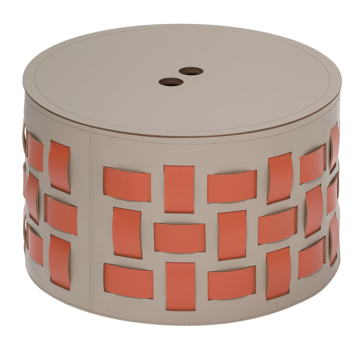 Lisbona N. 9 Beige Round Basket with Lid Rudi | Artemest