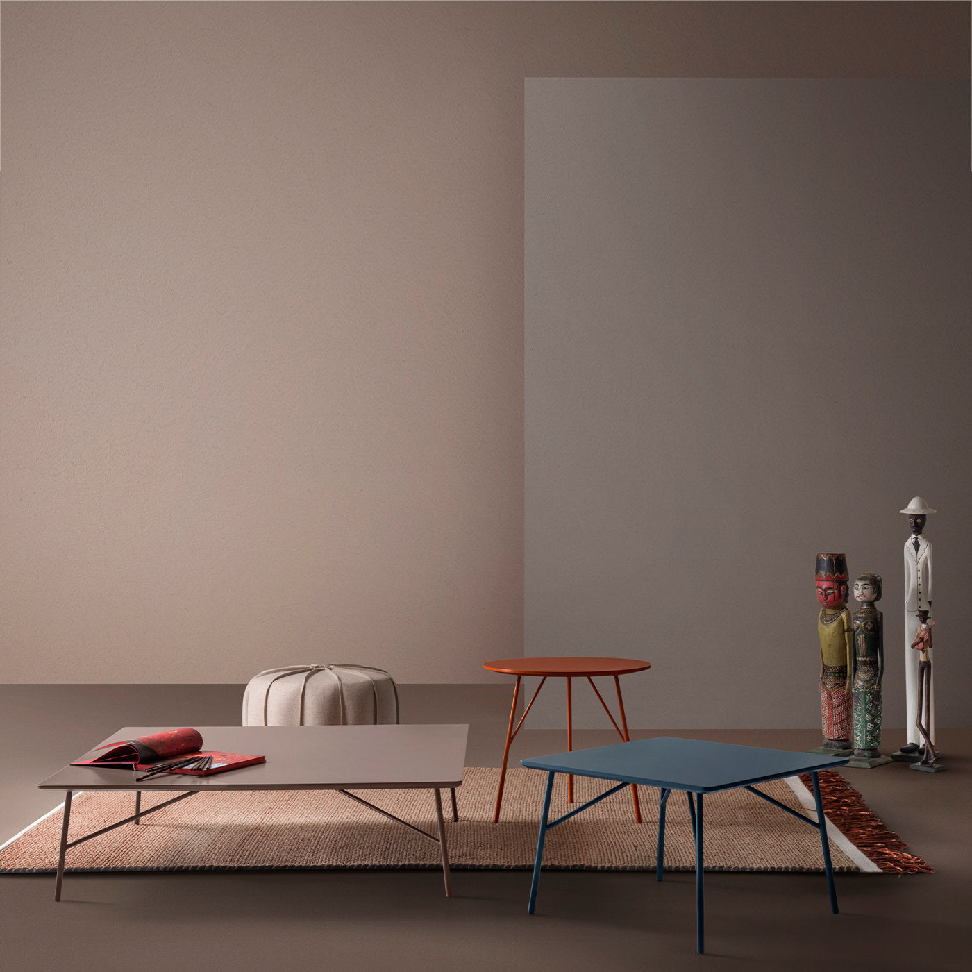 Mek Round Rust Coffee Table by Angeletti Ruzza My Home | Artemest