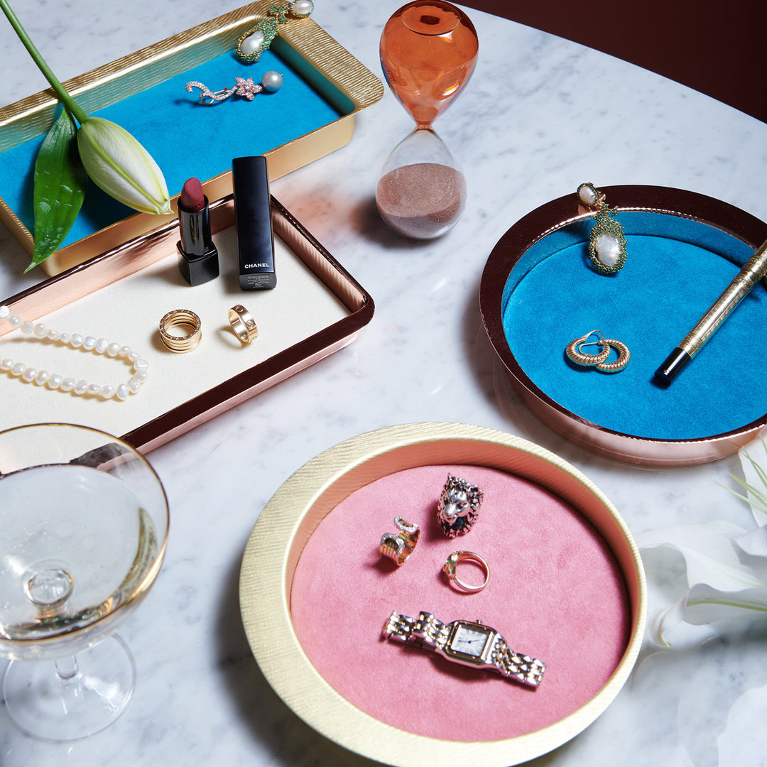 Firenze Rectangular Copper and Cream White Empty Pocket Tray Zanetto ...