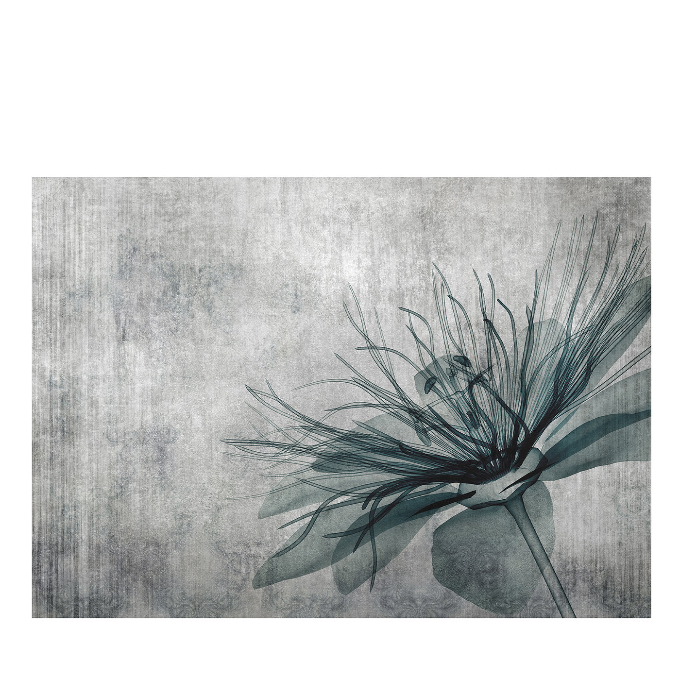 Blue and gray textured wallpaper Affreschi & Affreschi | Artemest