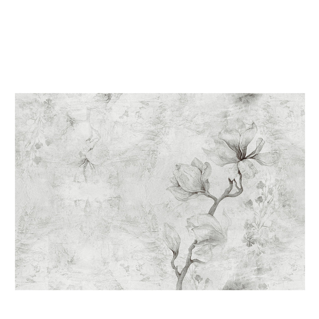 Gray Flower Textured Wallpaper Affreschi & Affreschi | Artemest