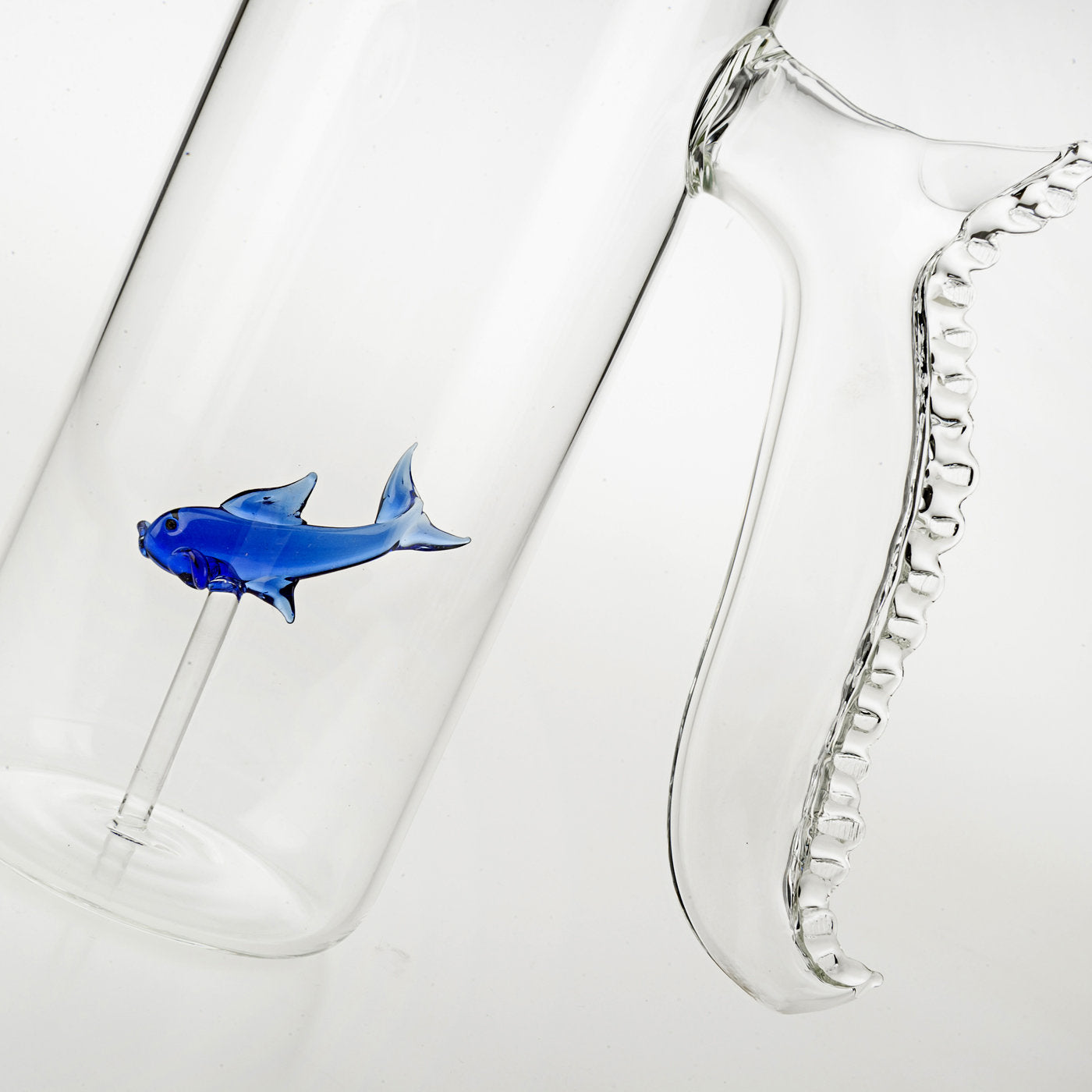 Set of Little Blue Fish Pitcher and Four Rounded Little Blue Fish ...