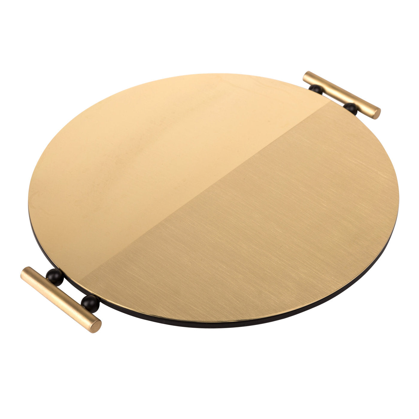 Satin Round Brass Tray Mingardo | Artemest