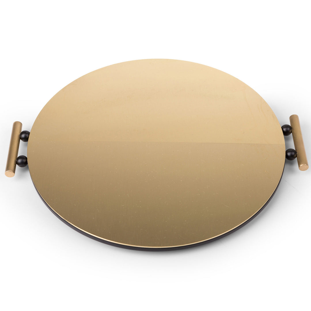 Satin Round Brass Tray Mingardo | Artemest