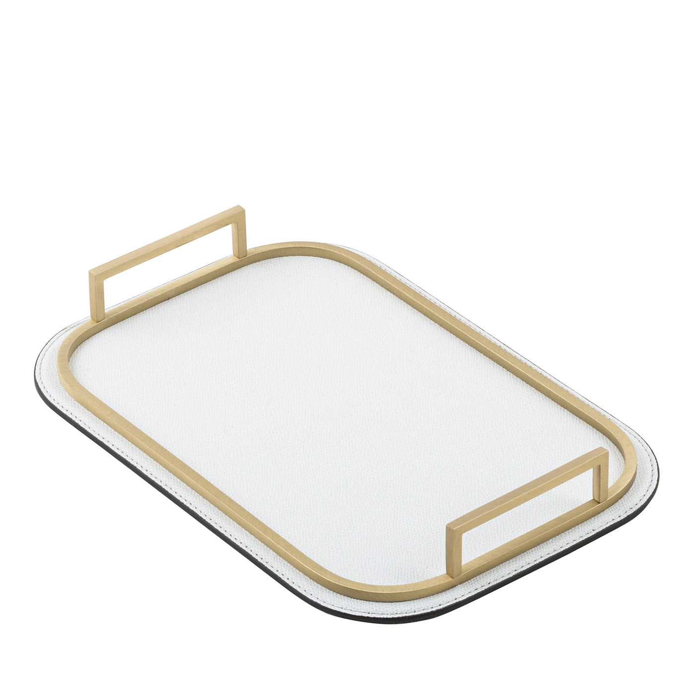 Bellini Small Rectangular Tray in Brass Giobagnara | Artemest