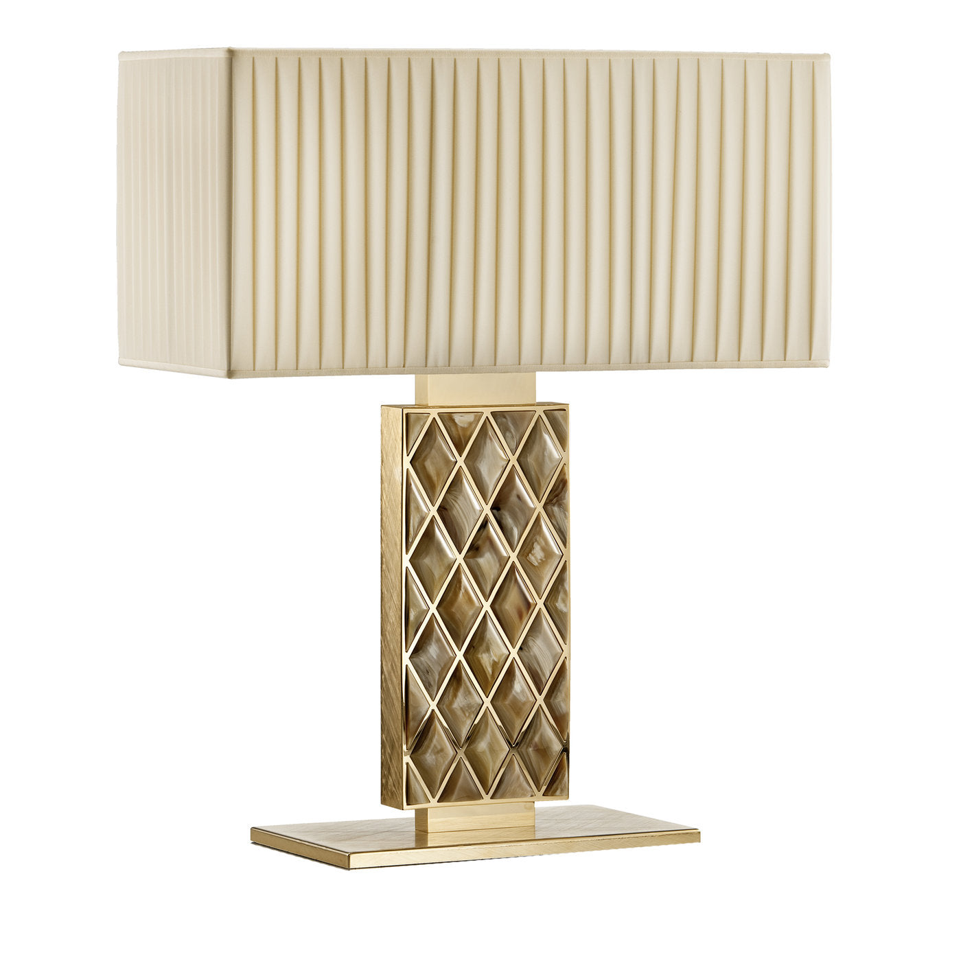 Brass Large Rectangular Table Lamp Arcahorn | Artemest